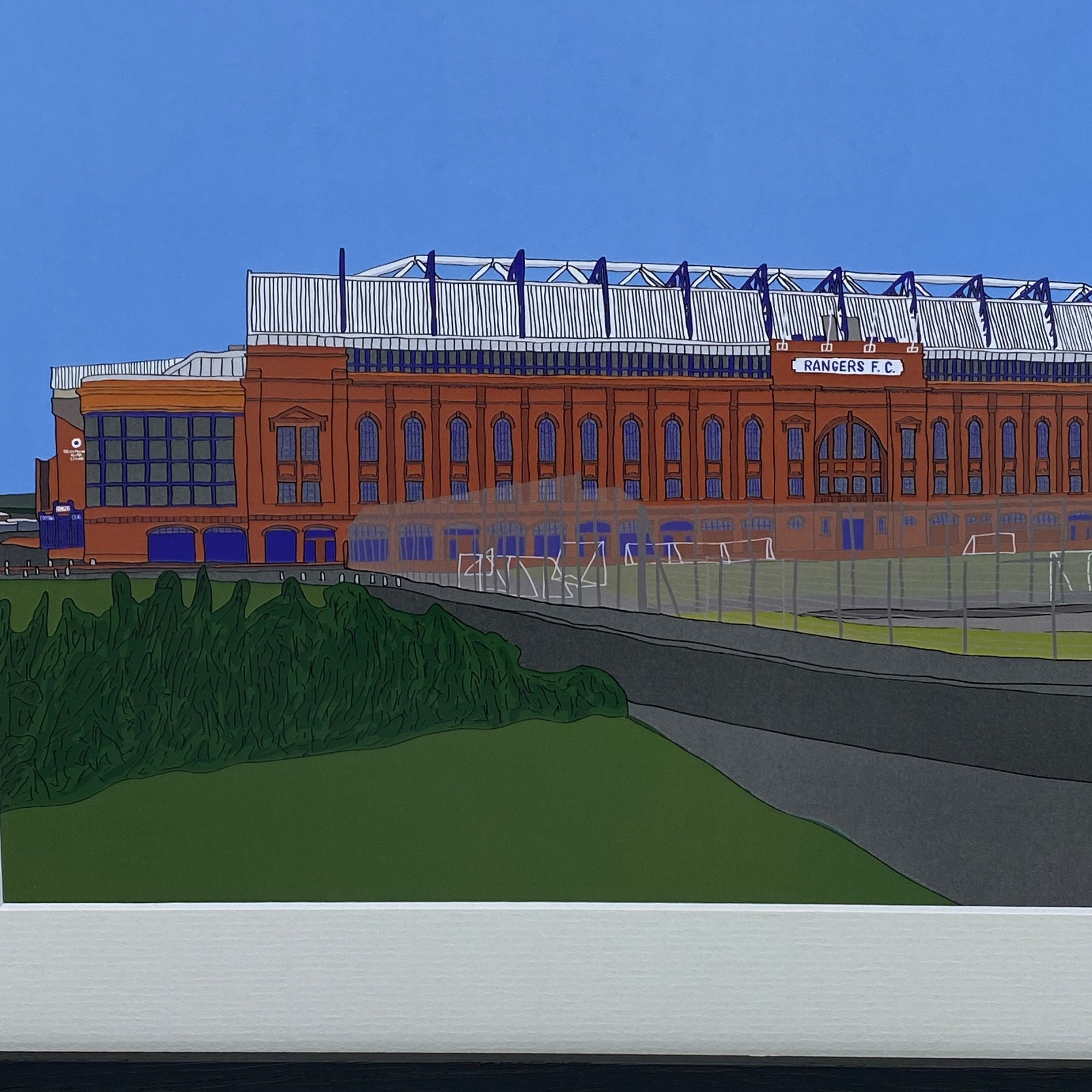Ibrox Stadium Print, Rangers Football Club, Glasgow Rangers, Rangers ...