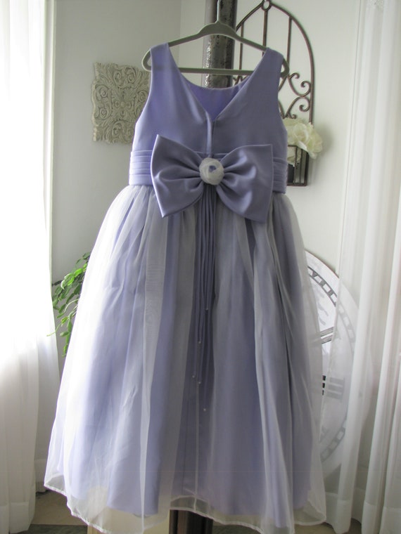 Purple Girls Dress, Flower Girl Dress, Long Girls Dre… - Gem