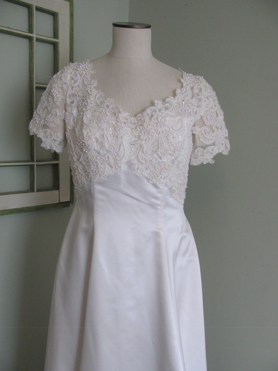 Vintage Regency Inspired Wedding Dress, Lace Wedding … - Gem