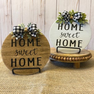 Small Wood Round Tabletop Sign With Stand - Etsy