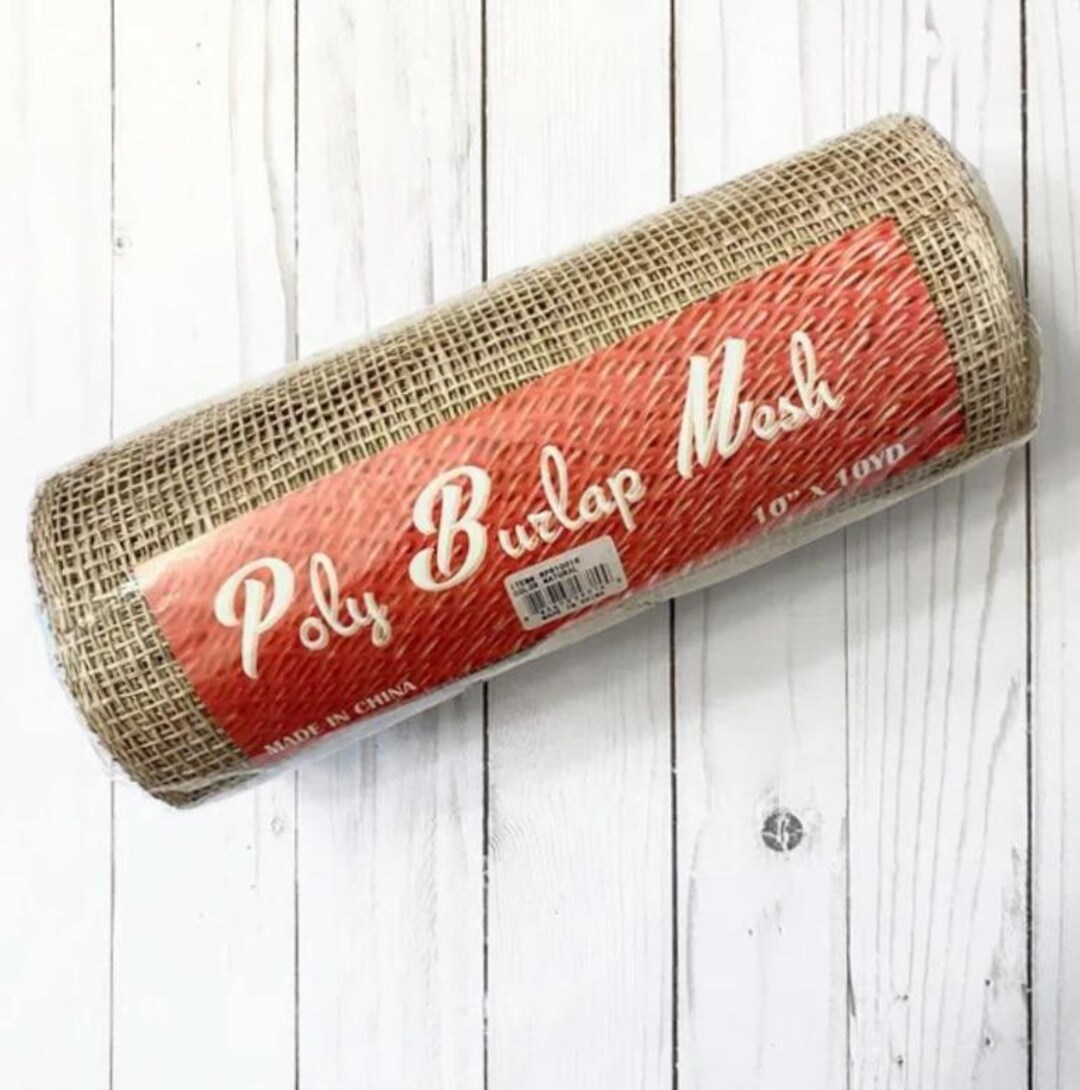 Poly Burlap Mesh, 10 Inch Mesh, Wreath Making Supplies, Craft Supplies ...
