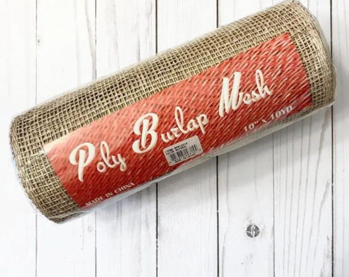 Poly Burlap Mesh, 10 Inch Mesh, Wreath Making Supplies, Craft Supplies ...