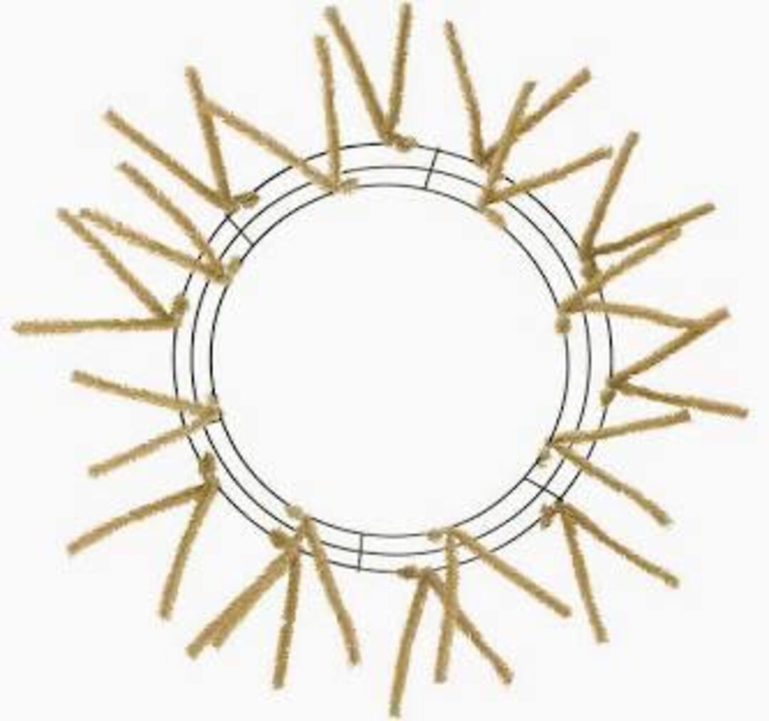 15" - 24" Burlap Tinsel Work Wreath Form, Mesh Wreath Base, Wreath ...