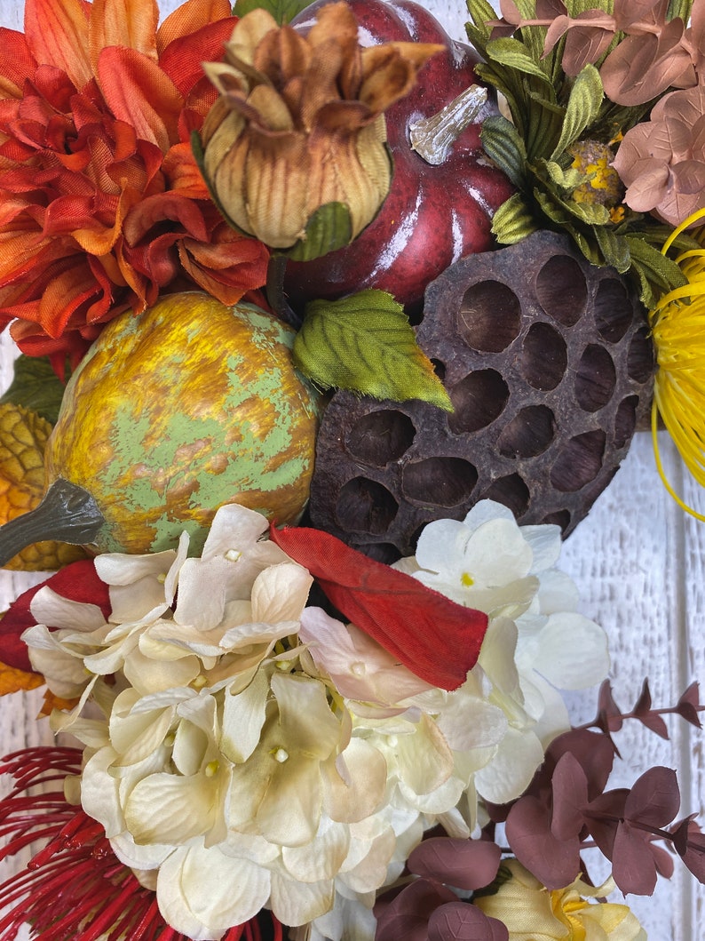 Fall Wreath for Front Door-square Autumn Wreath-square Fall - Etsy