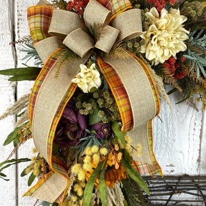 Fall Square Wreath, Wreath for Fall, Rustic Fall Wreath, Fall Decor ...