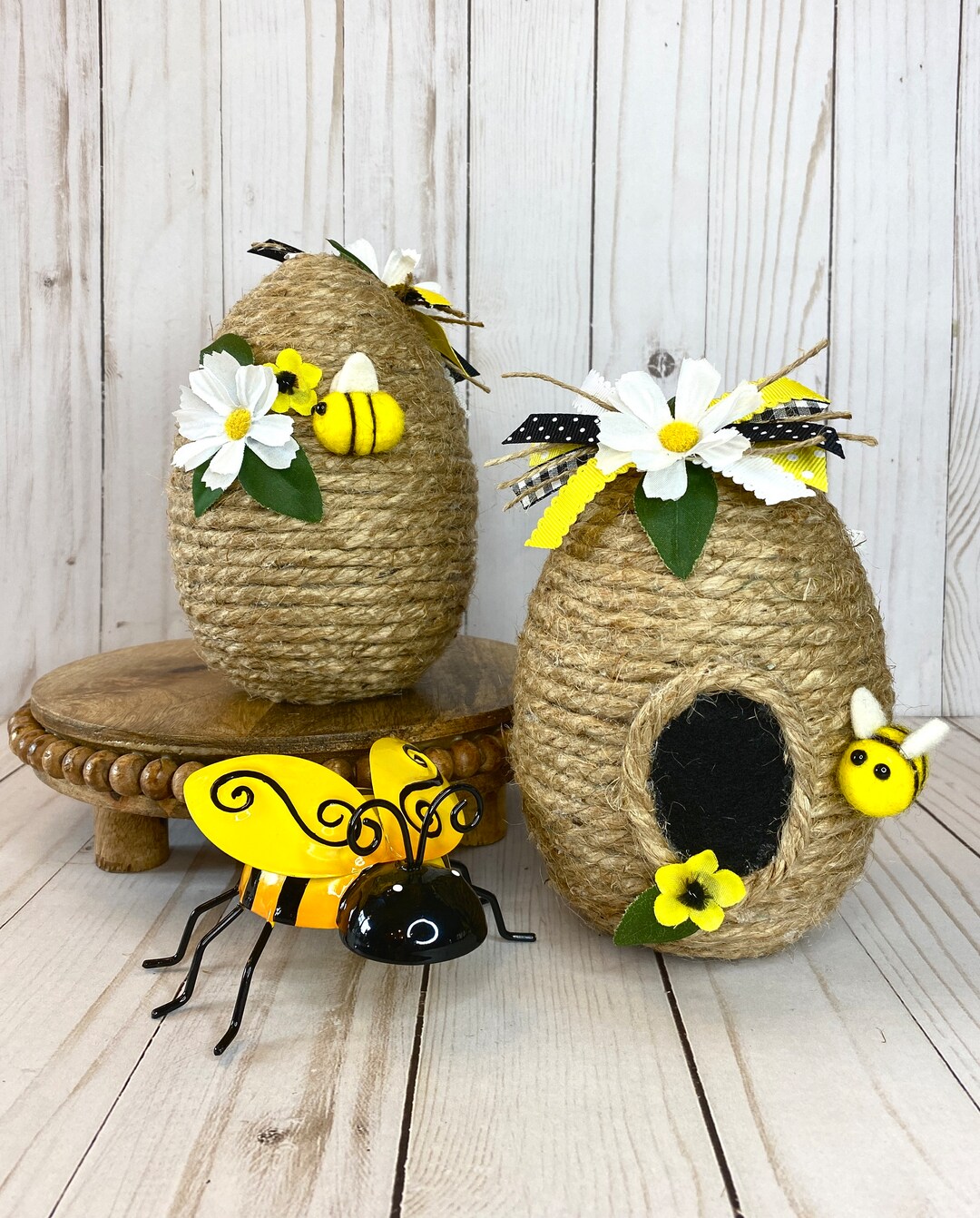 Beehive Decor-jute Beehive-beehive for Tiered Tray-beehive - Etsy