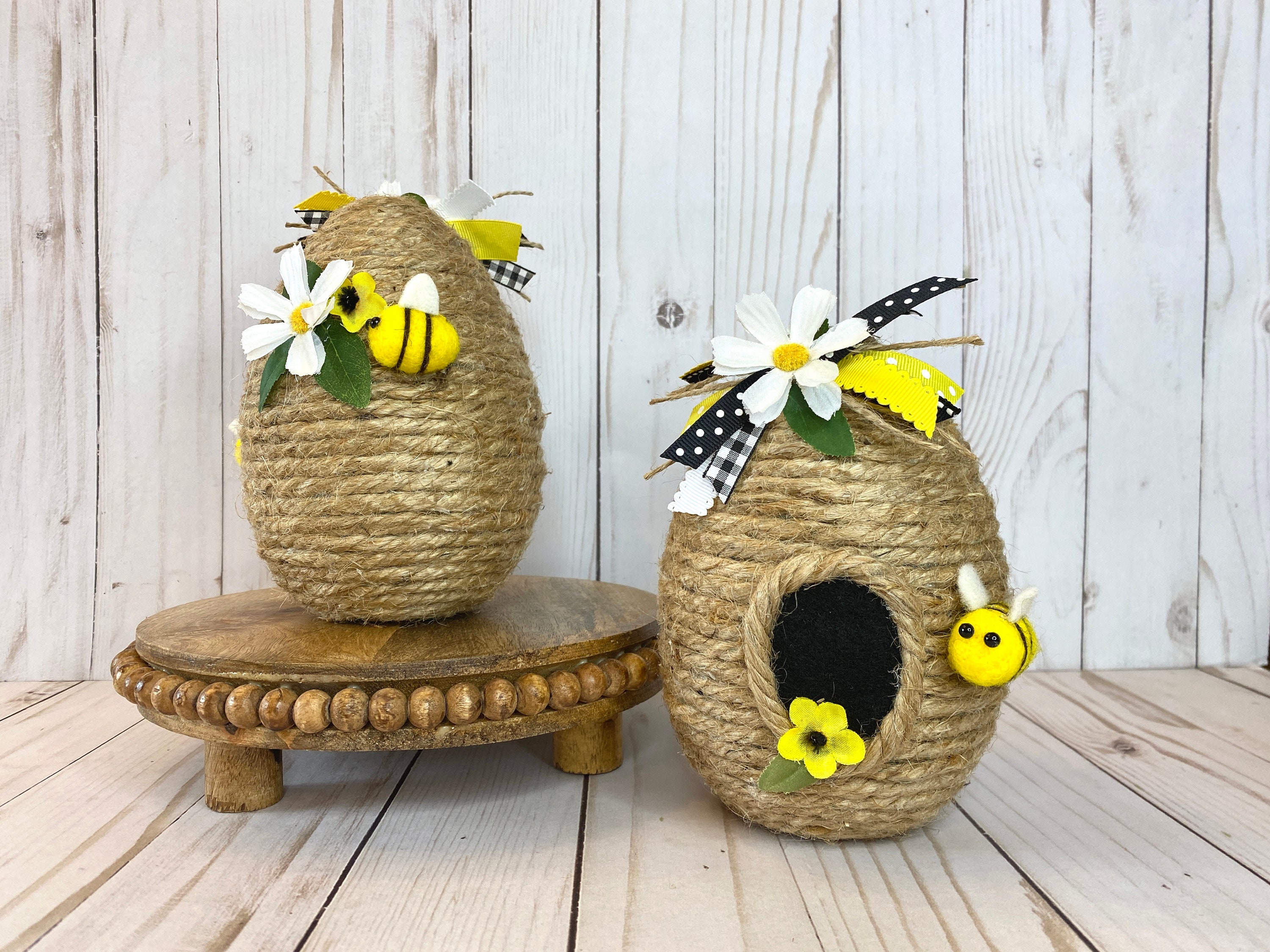 Beehive Decor-jute Beehive-beehive for Tiered Tray-beehive - Etsy