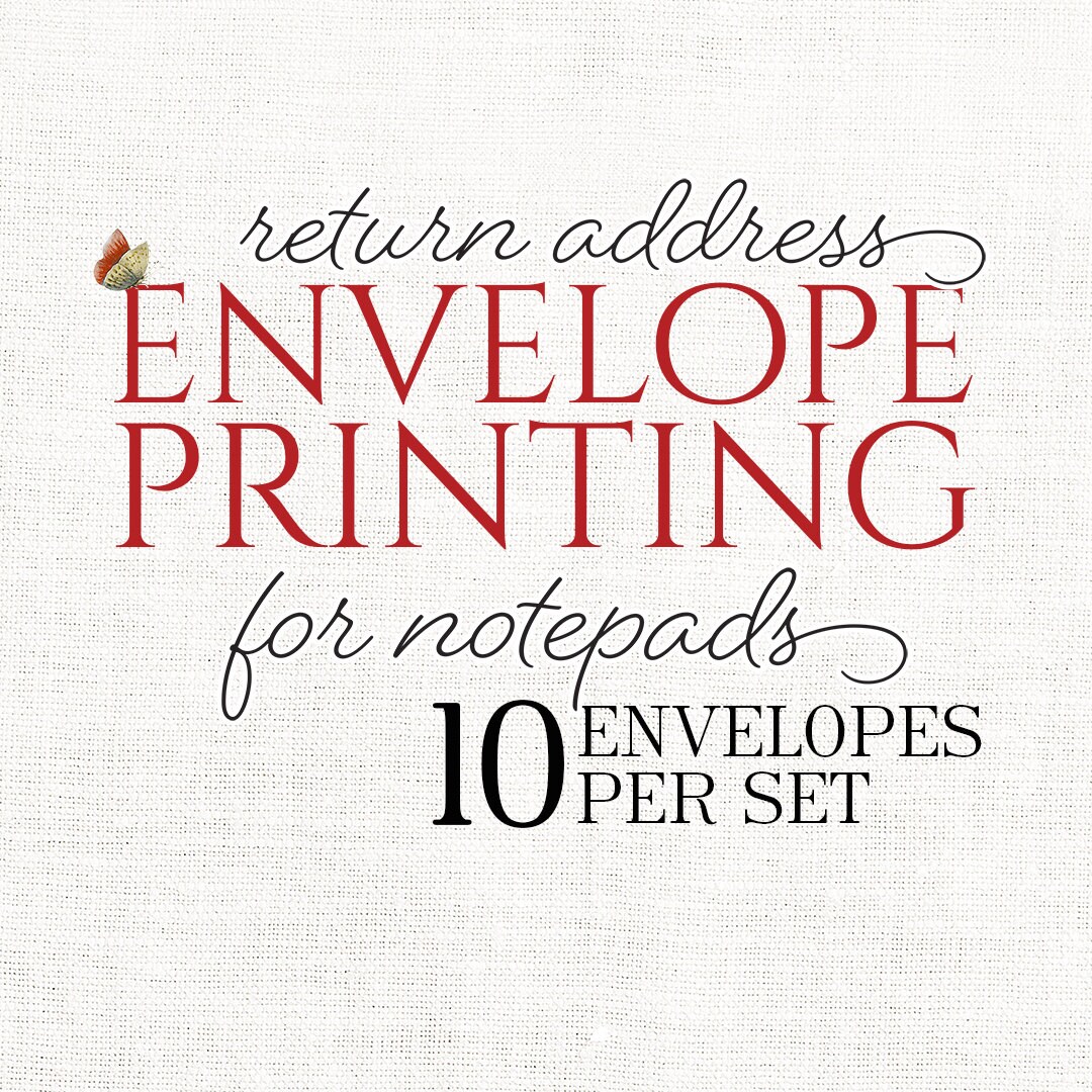 Return Address Envelope Printing for NOTEPADS - Set of 10 - Etsy