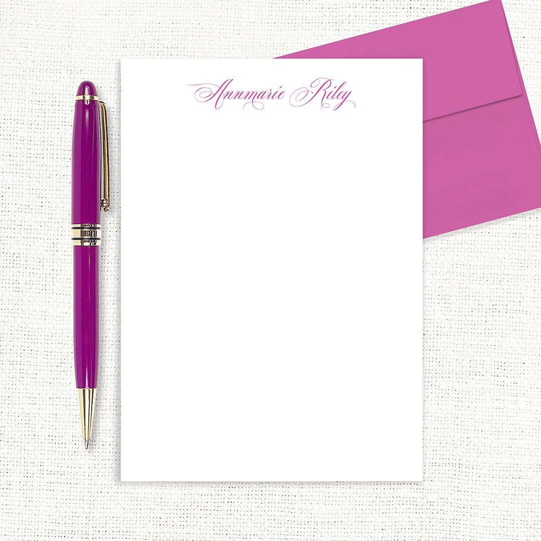 Personalized Notepad - EXQUISITE TYPE - Custom Stationary Couples ...