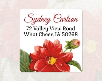 Flower Address Label - Etsy