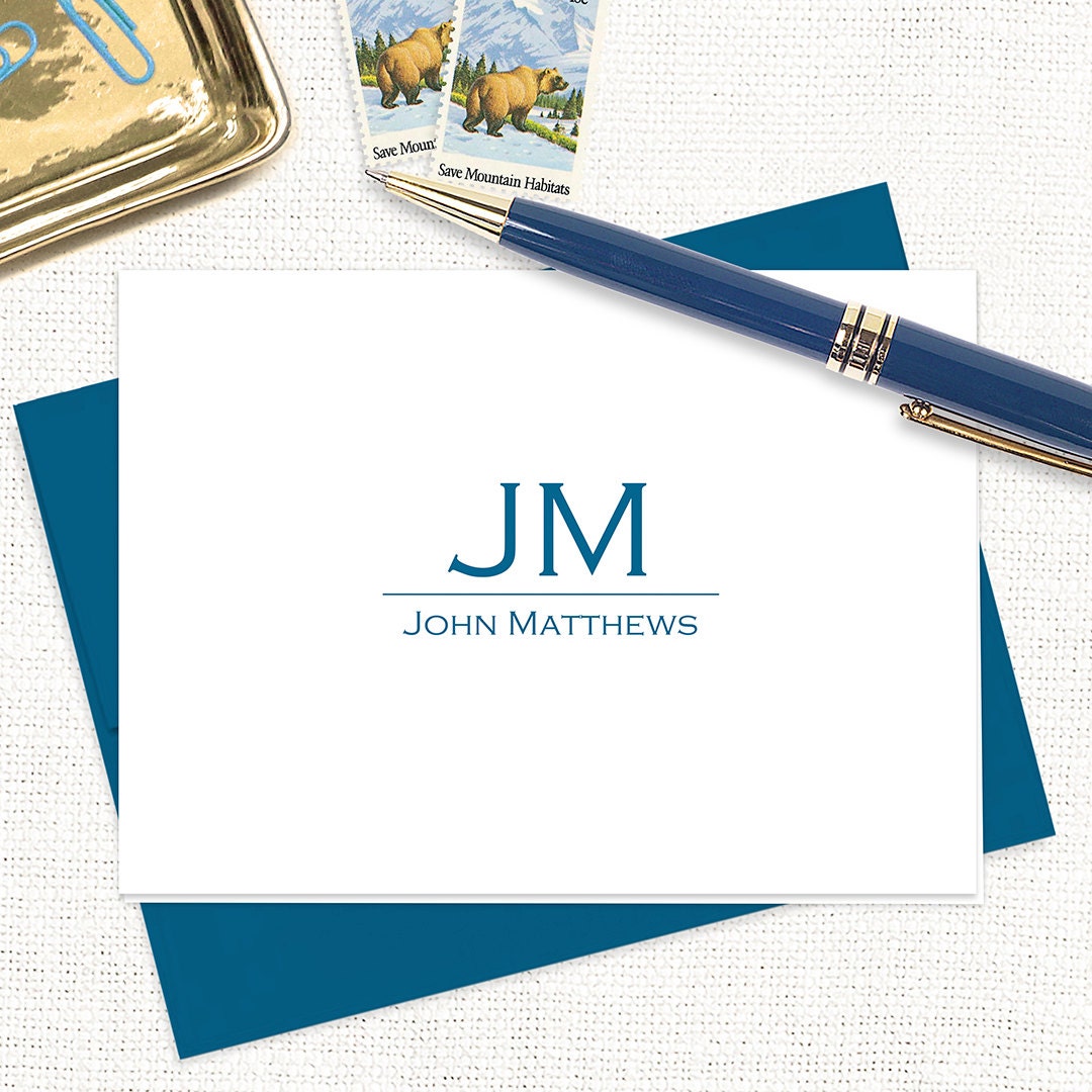 Personalized Stationery Set - GRAND MONOGRAM - Custom Monogrammed Gift ...