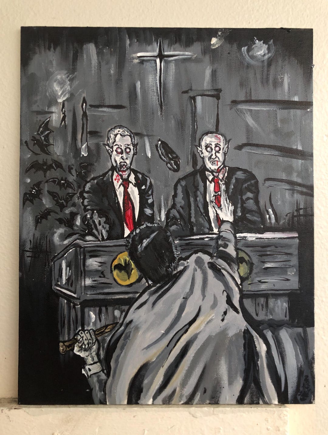 Bush/cold Blooded Masquerade Painting - Etsy