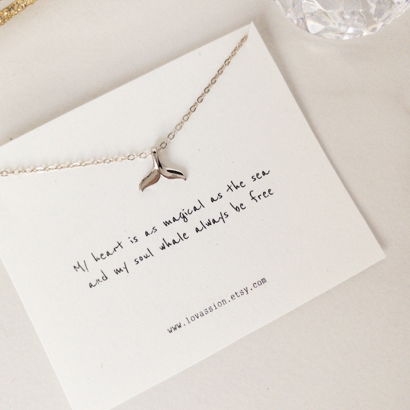 Gold Tail Fin Necklace - Etsy