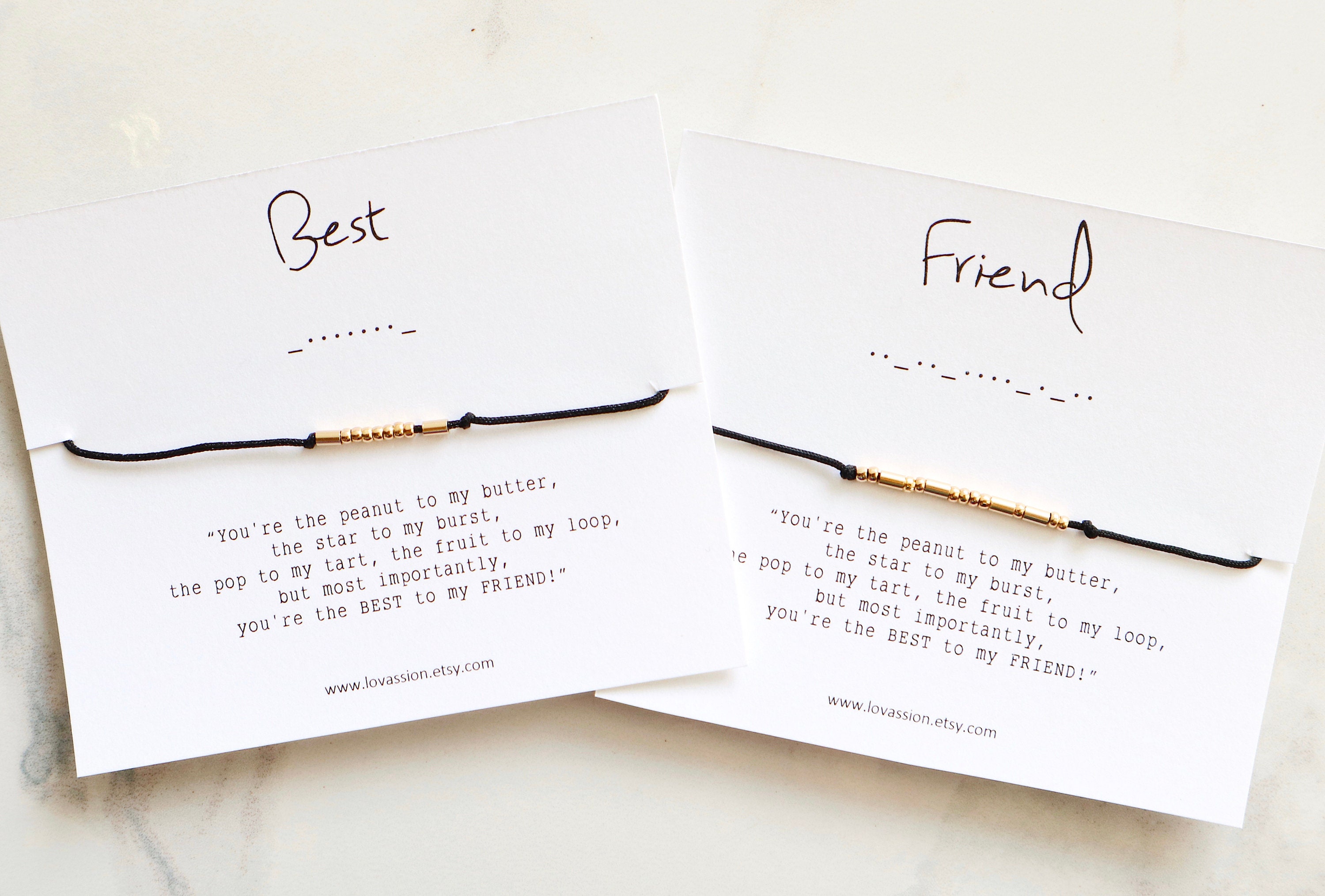 Best Friend Morse Code Bracelet Set Etsy