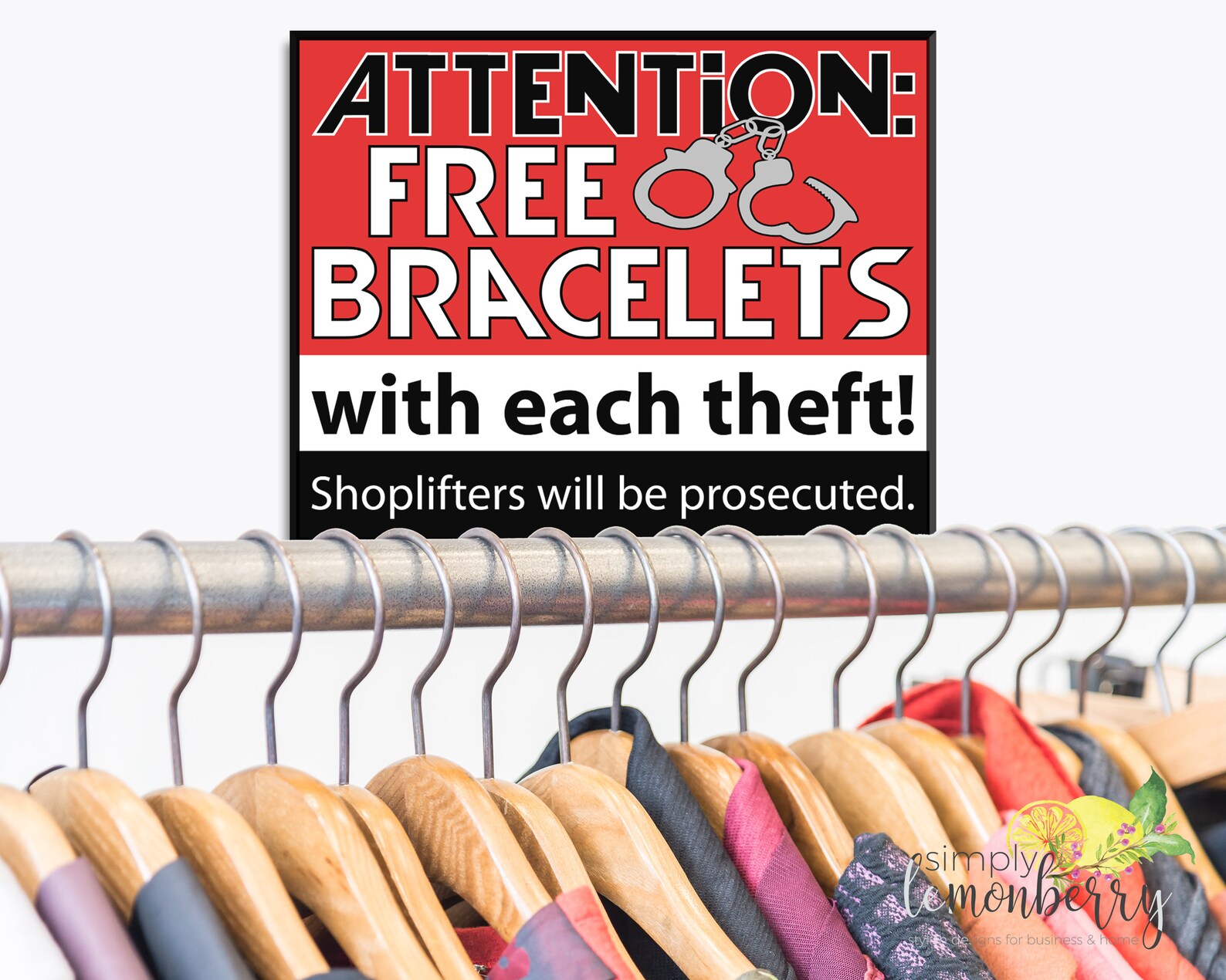 Funny Shoplifter Art Shoplifting Front Door Sign Printable | Etsy