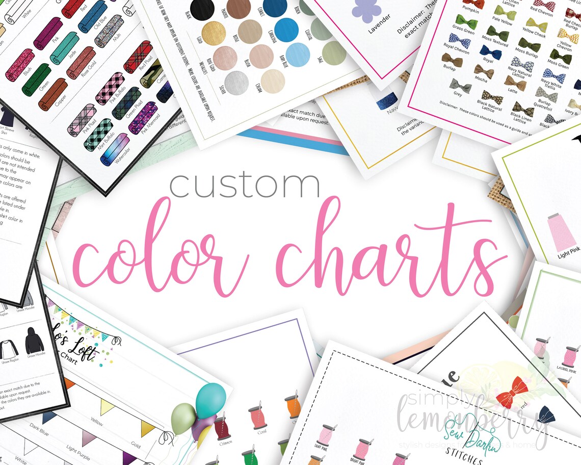 Custom Color Chart Custom Fabric Samples Chart Customized | Etsy