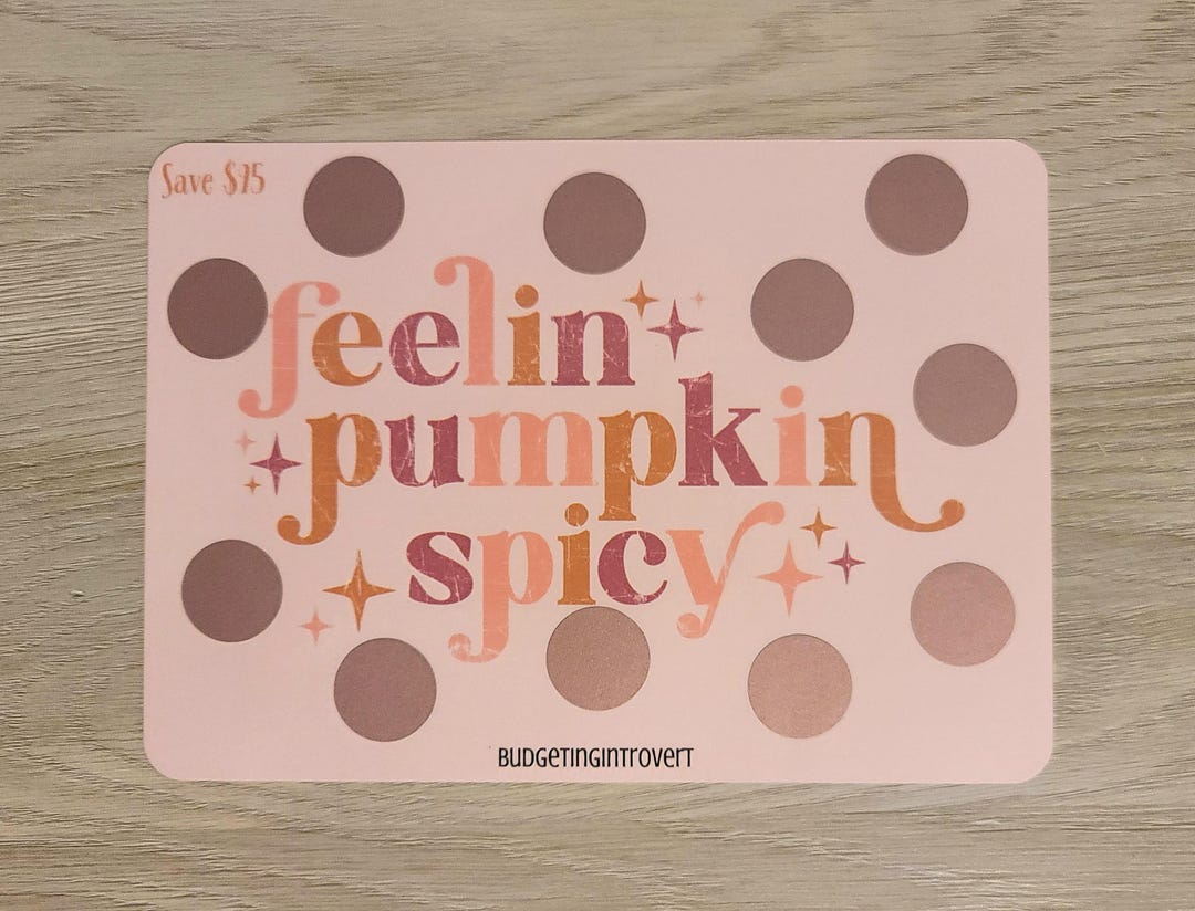 Feeling Pumpkin Spicy Fall Scratch off Savings Challenge - Etsy