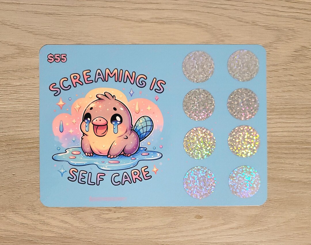 Screaming is Self Care Scratch off Savings Challenge | Cash Stuffing - Etsy
