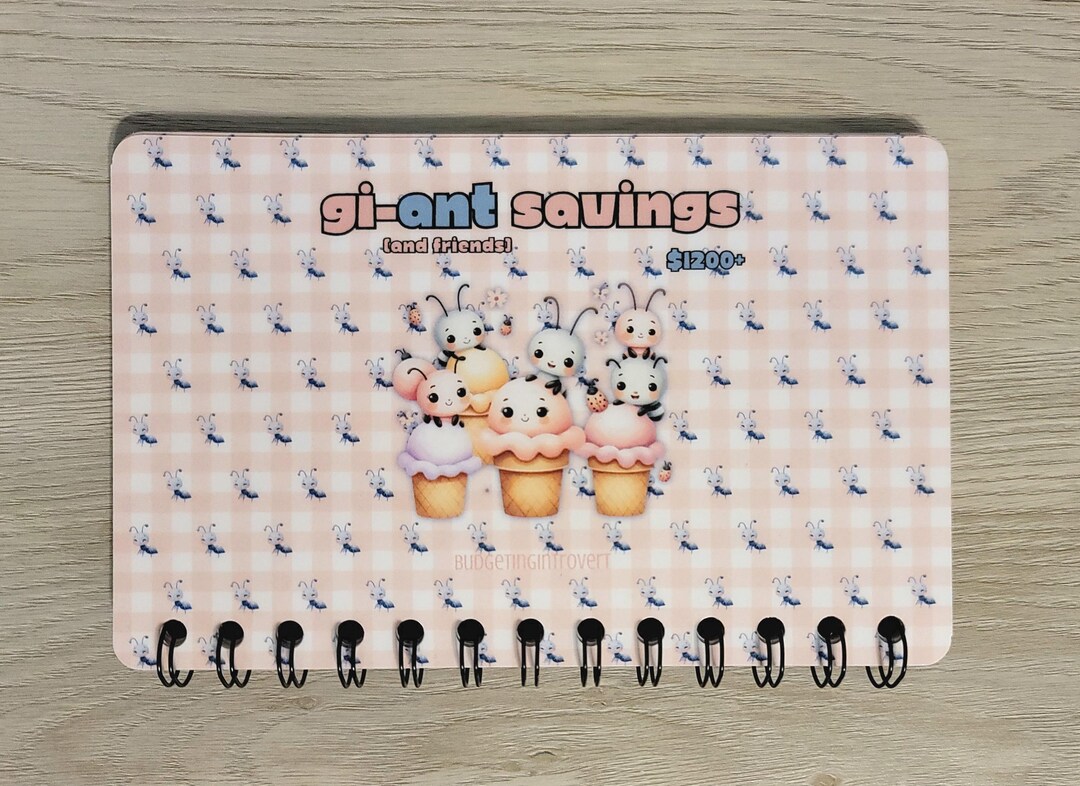 Gi-ant Savings Challenge Binder | Cash Stuffing - Etsy