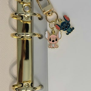 Stitch and Angel Binder Charms Binder Charms - Etsy