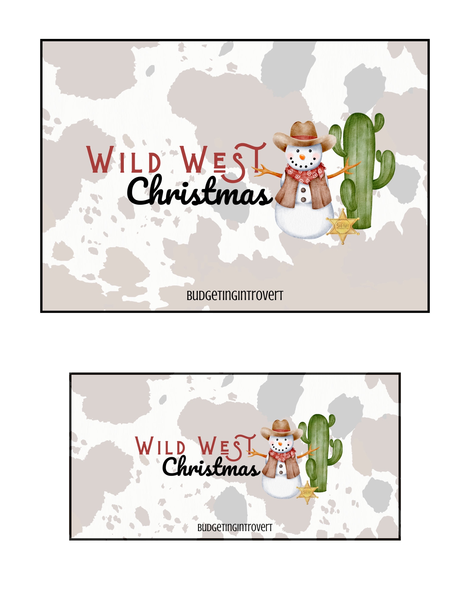 Wild West Christmas Savings Challenge | Digital Download - Etsy