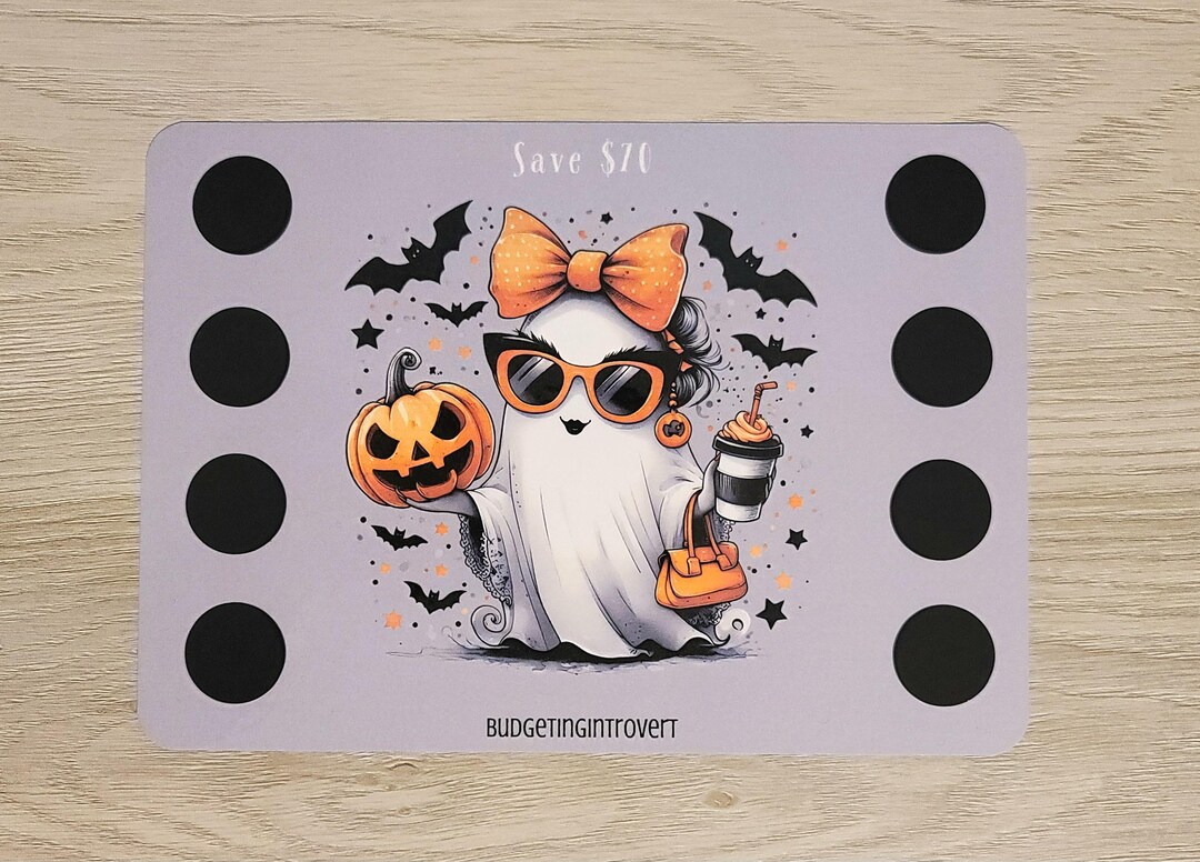 Sassy Ghost Halloween Scratch off Savings Challenge - Etsy