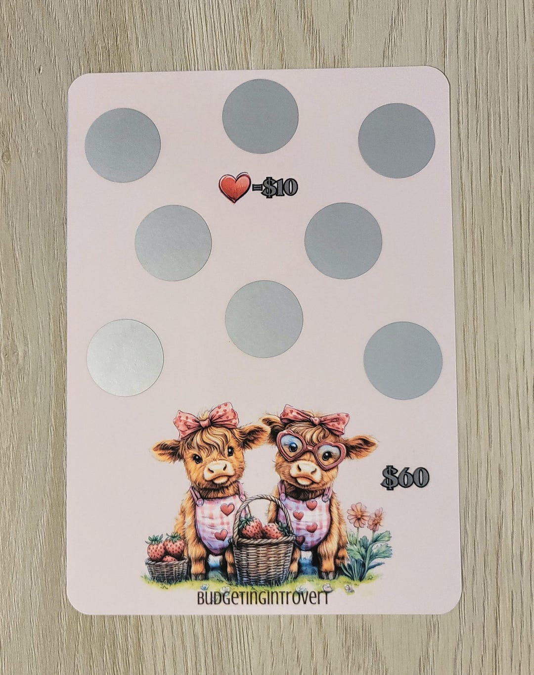 Strawberry Cows Scratch off Savings Challenge - Etsy