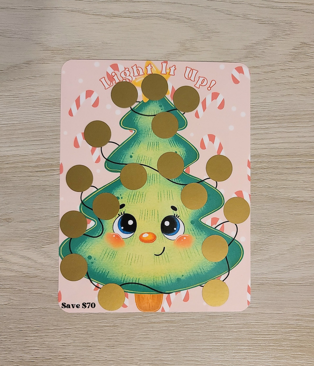 Light It up Christmas Tree Scratch off Savings Challenge - Etsy