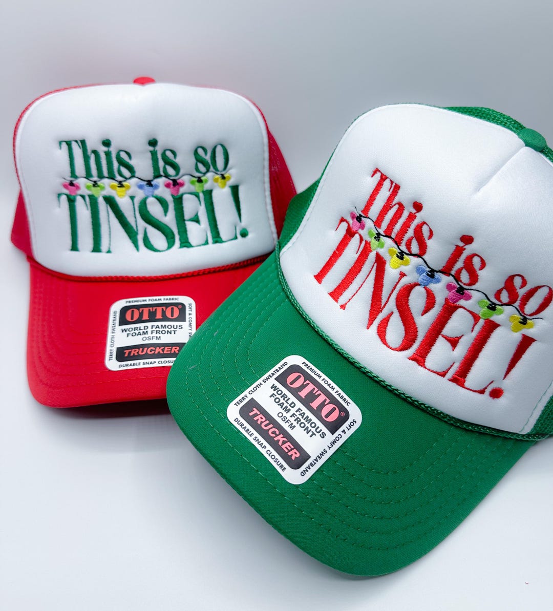 This is so Tinsel Christmas Embroidered Hat, Disney Embroidered Hat ...