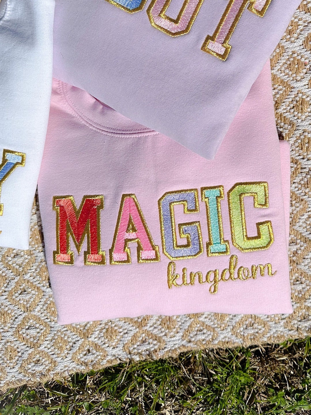Magic Kingdom Metallic Patch Embroidered Sweatshirt | Embroidered ...