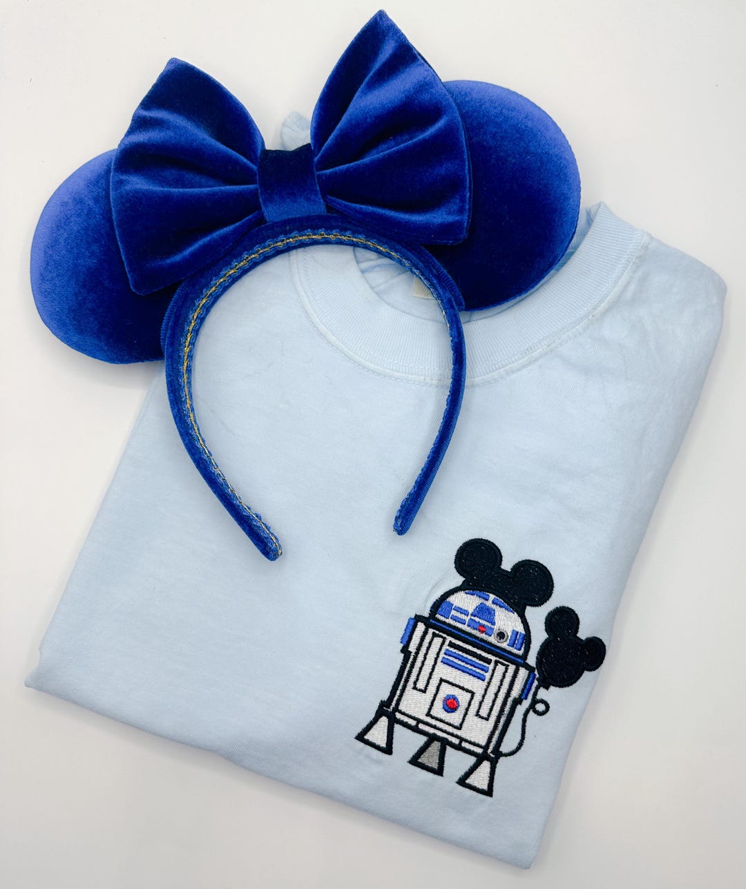 R2 D2 Mickey Balloon Embroidered T-shirt - Etsy