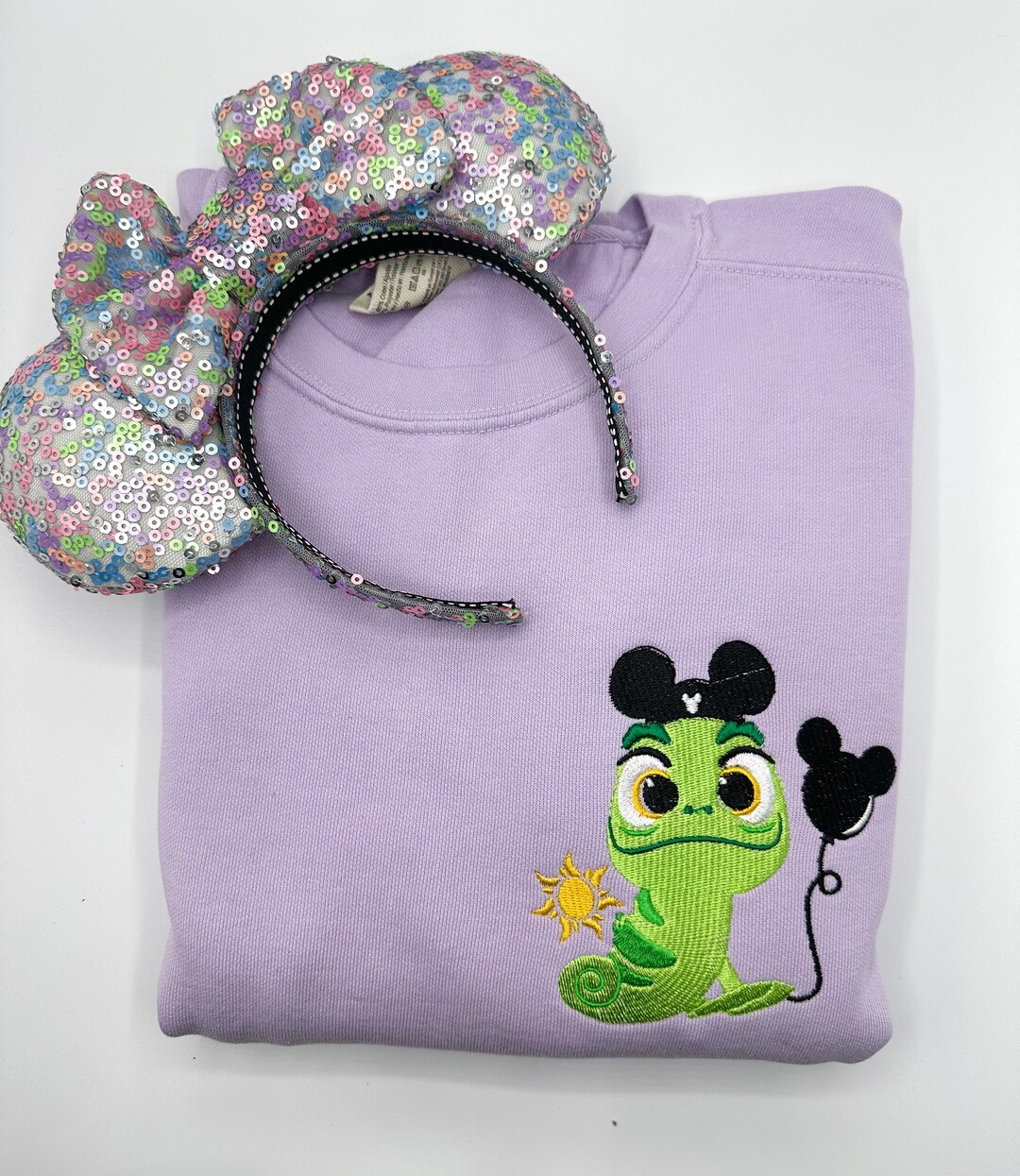 Pascal Mickey Hat Embroidered Sweatshirt | Disney Tangled Embroidered ...