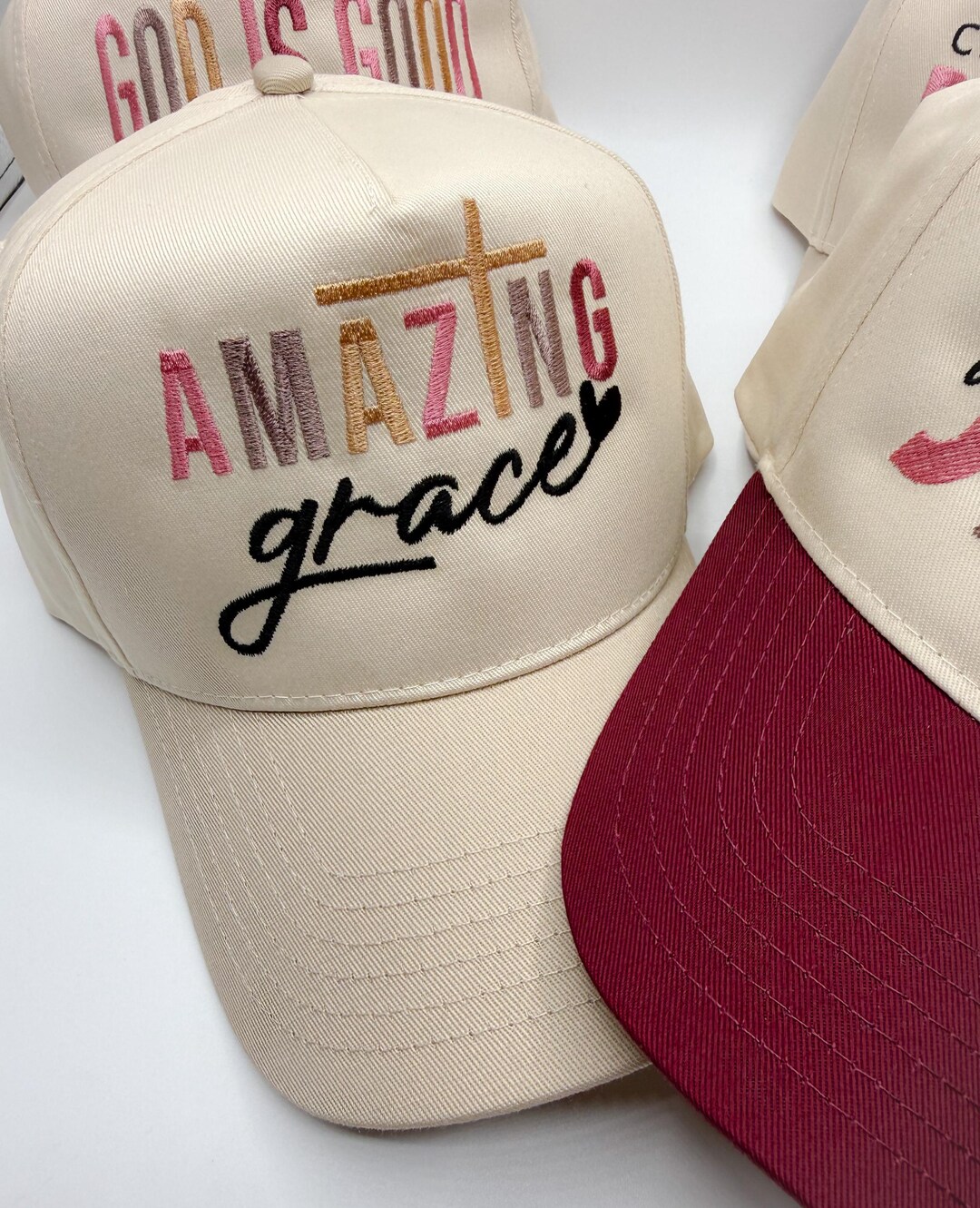 Amazing Grace Embroidered Hat: Faith Baseball Cap - Etsy