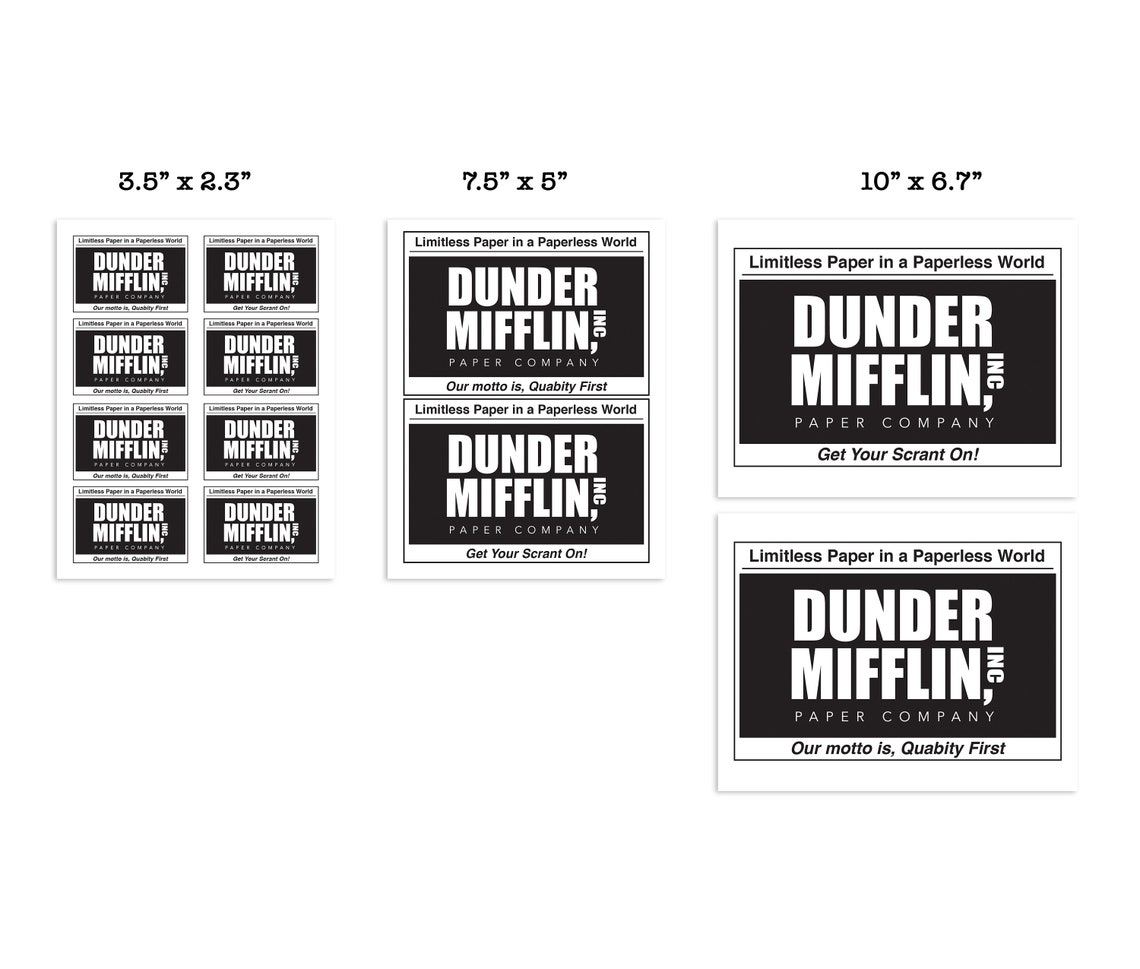 The Office Dunder Mifflin Box Labels Digital Download 3 - Etsy Canada