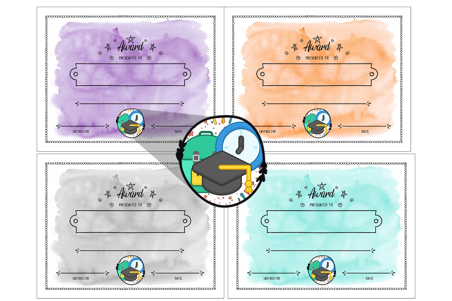 Values Award Certificate Template for Kids Digital Download - Etsy