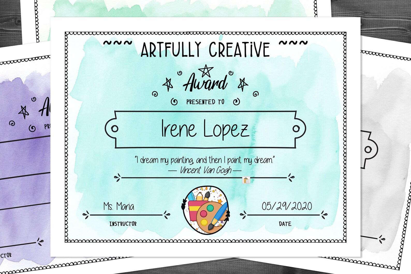 Creative Award Certificate Template for Kids Digital Download - Etsy