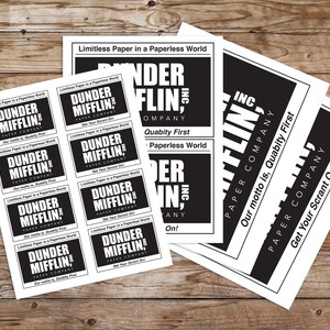 The Office - Dunder Mifflin Box Labels - Digital Download - 3 Size ...