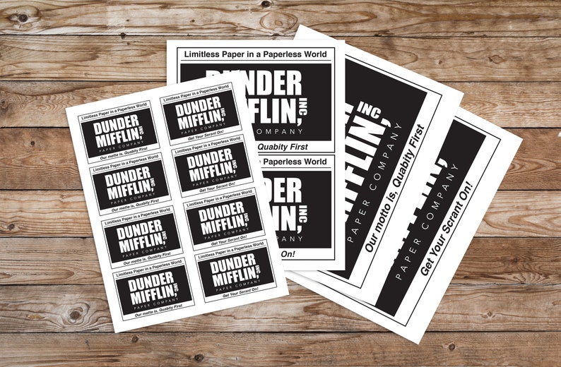 The Office Dunder Mifflin Box Labels Digital Download 3 - Etsy