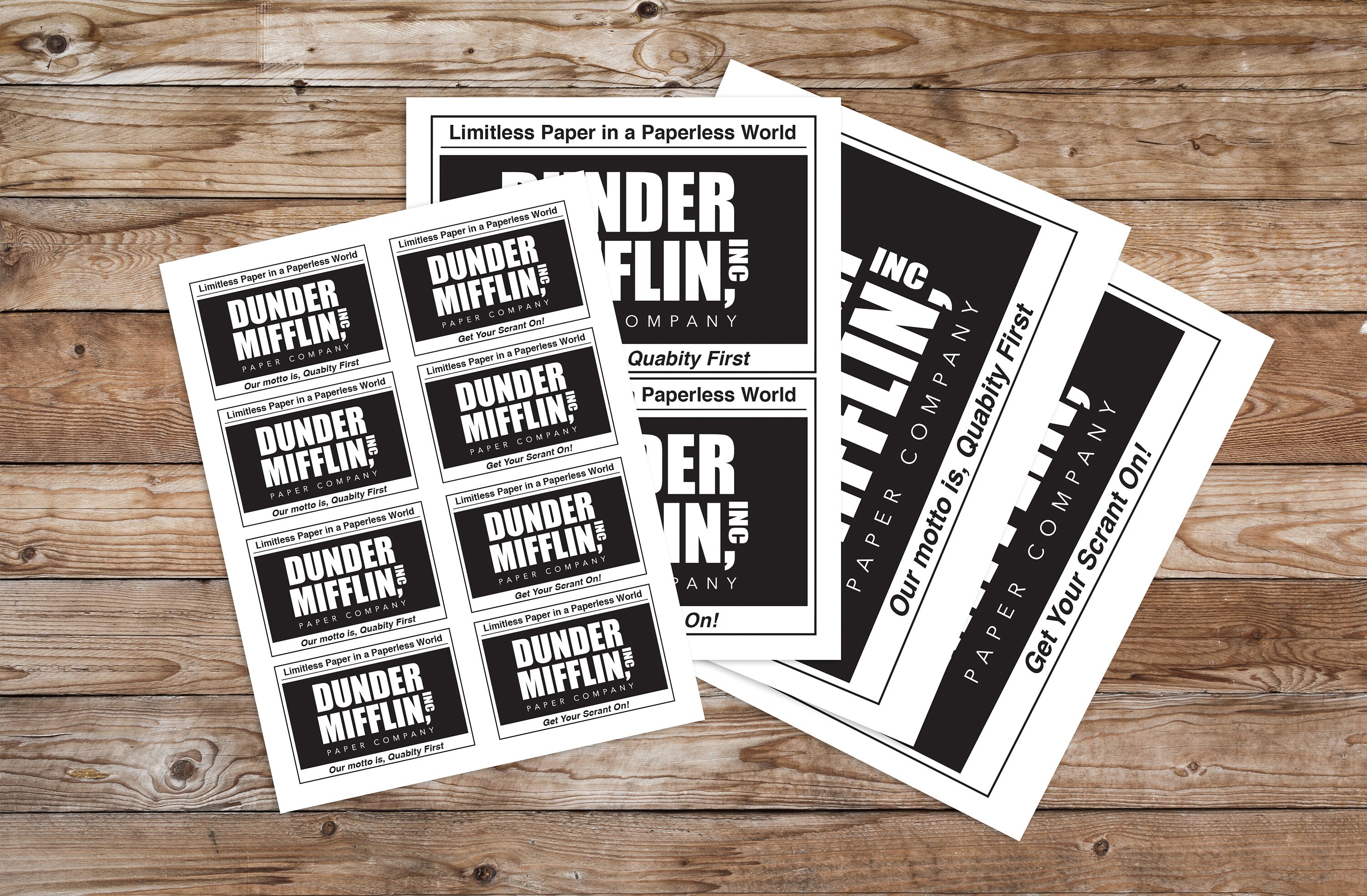 The Office - Dunder Mifflin Box Labels - Digital Download - 3 Size ...