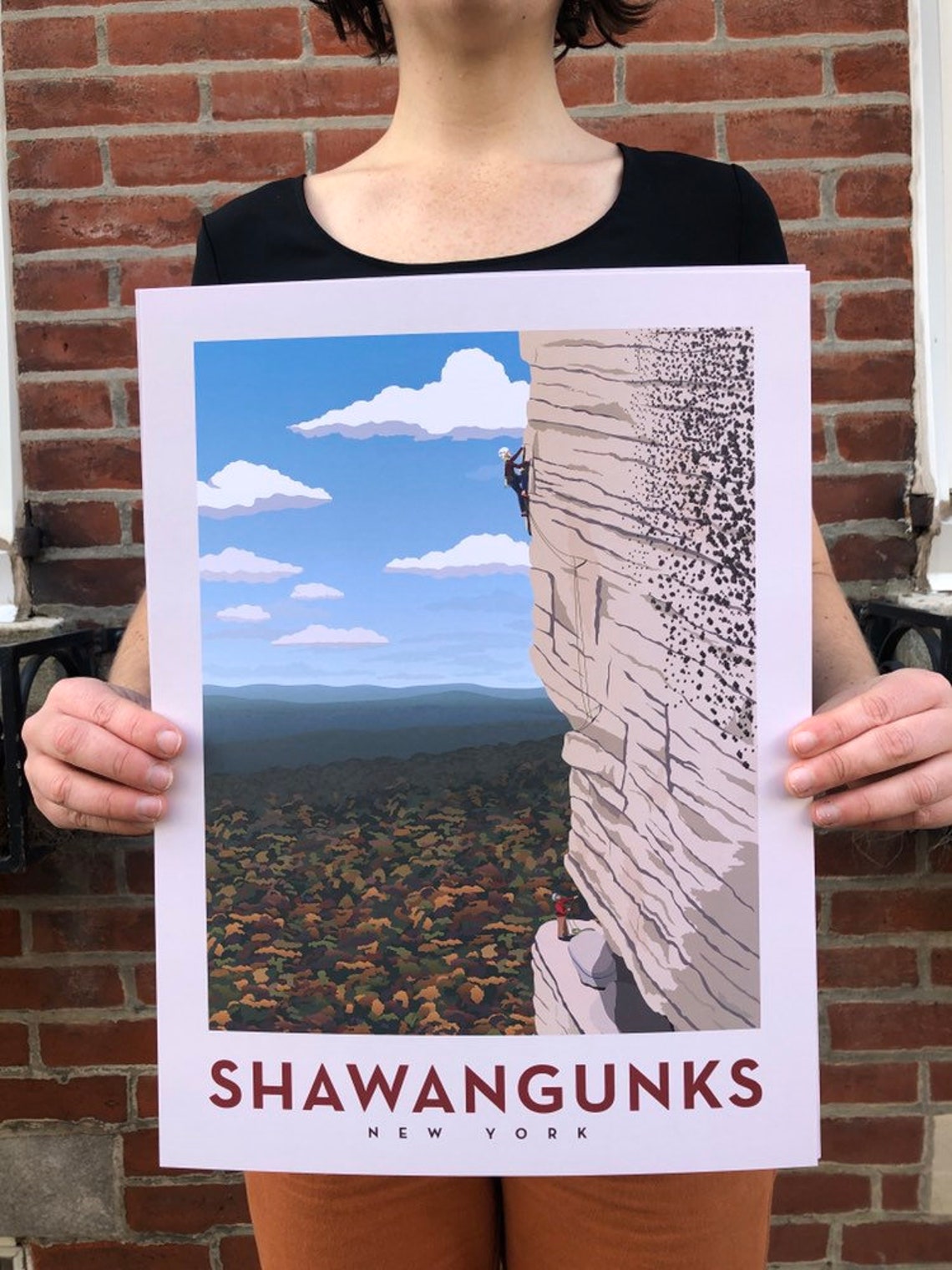 Gunks Rock Climbing Poster - Etsy