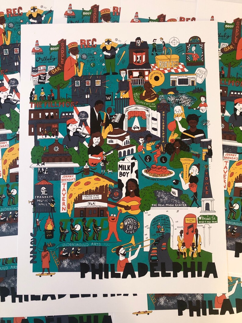 Philly Music Poster - Etsy