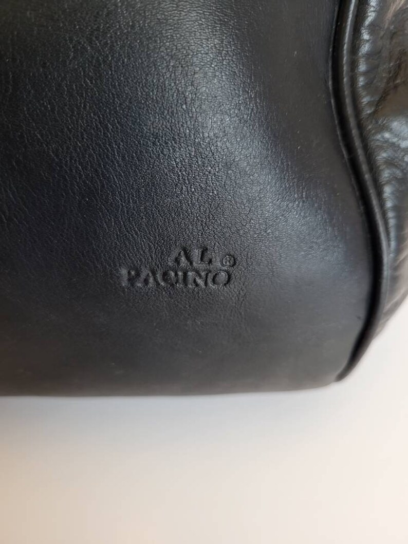 1980s Al Pacino Black and Tan Leather Top Handle Bag - Etsy
