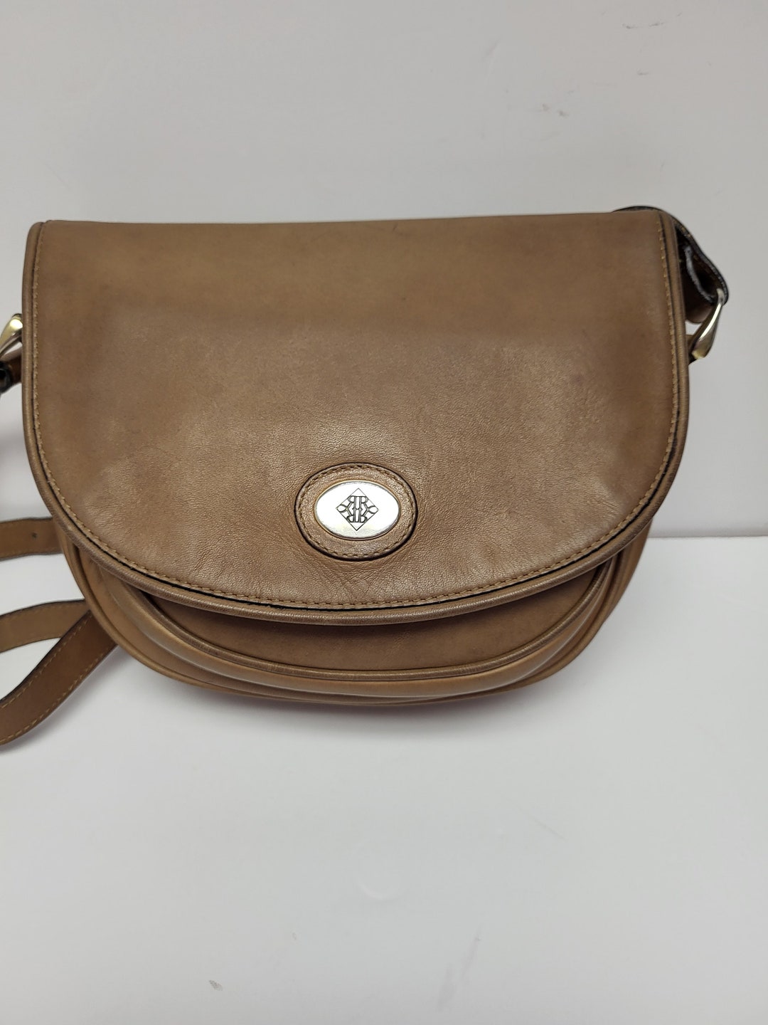 Vintage Turkish Leather Shoulder/crossbody Bag - Etsy