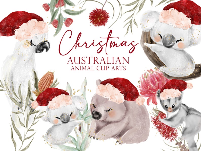Christmas Australian Animals Clipart, Australian Amimals Clipart ...