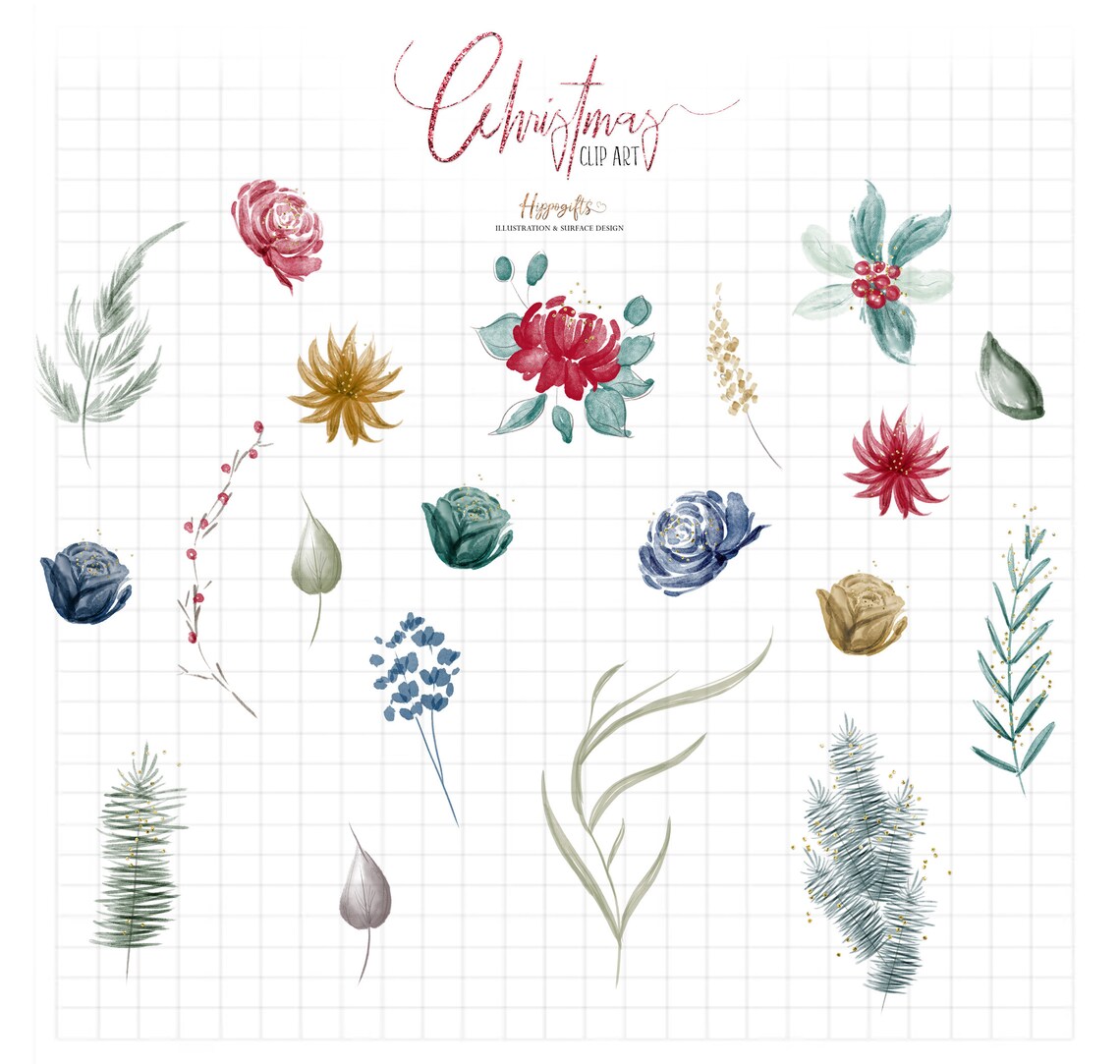 Woodland Christmas Clip Art Animal Christmas Clip Art - Etsy