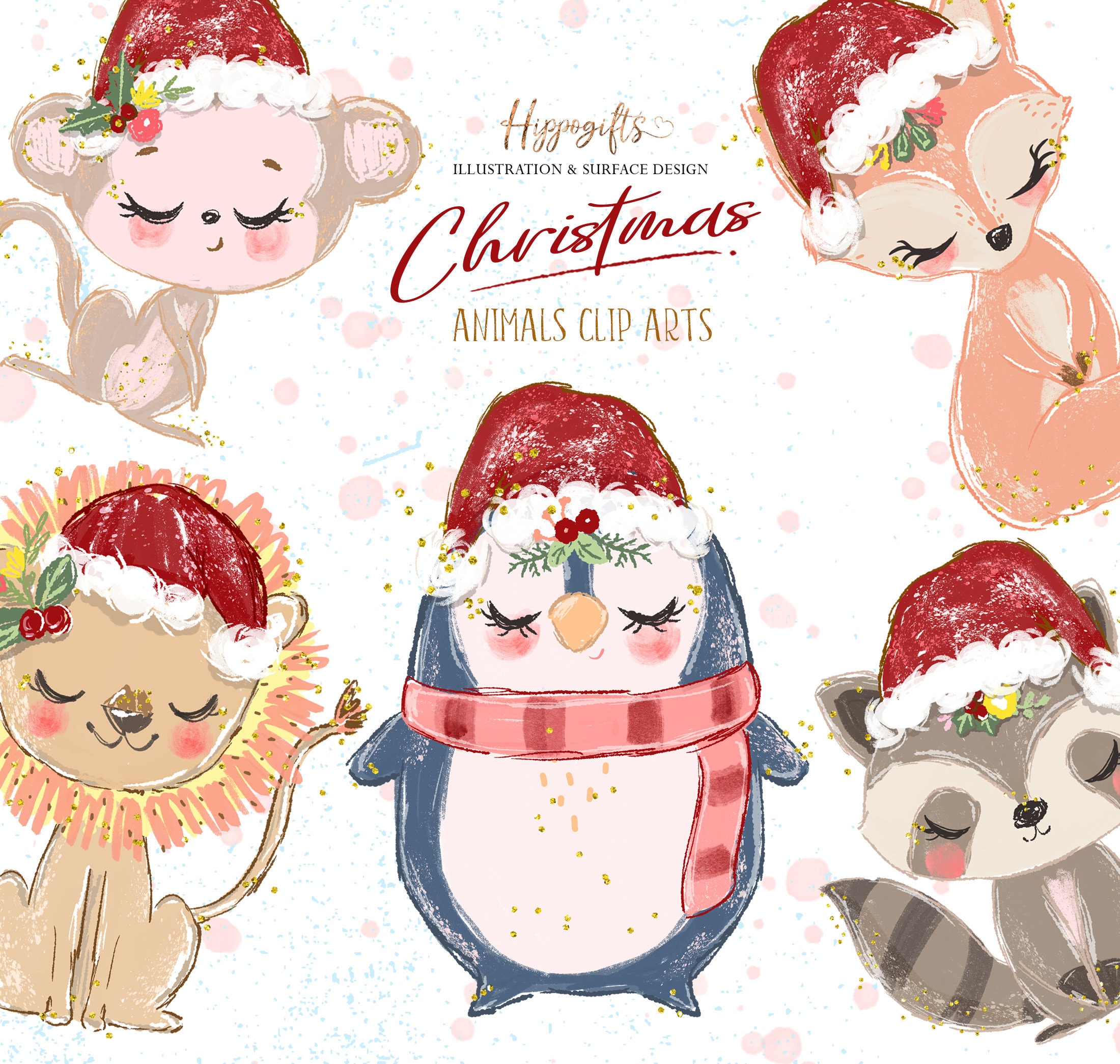 Sneaky Santa Clipart Jpeg