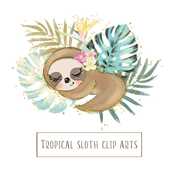 Tropical Sloth - Etsy