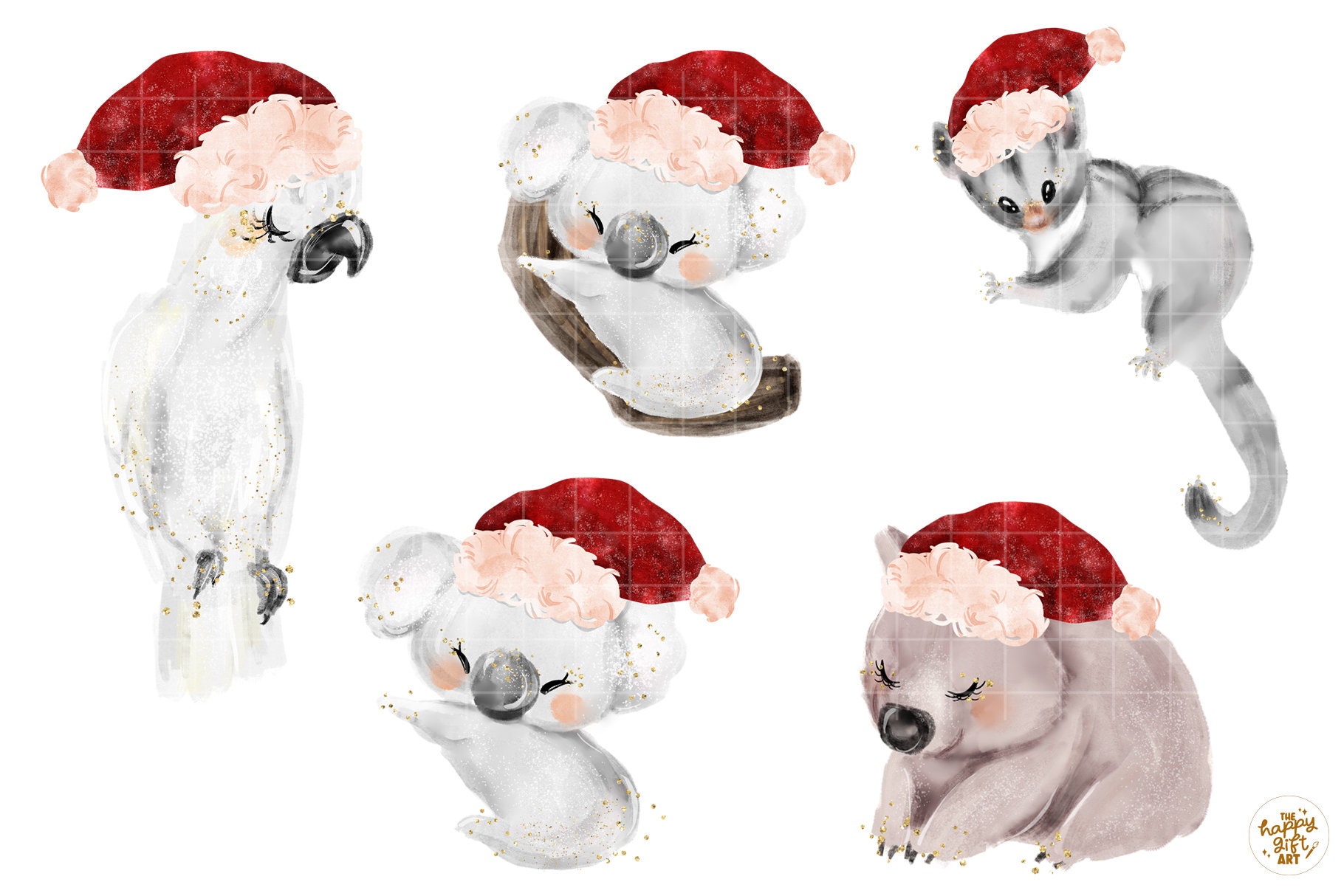 Christmas Australian Animals Clipart Australian Amimals - Etsy Australia