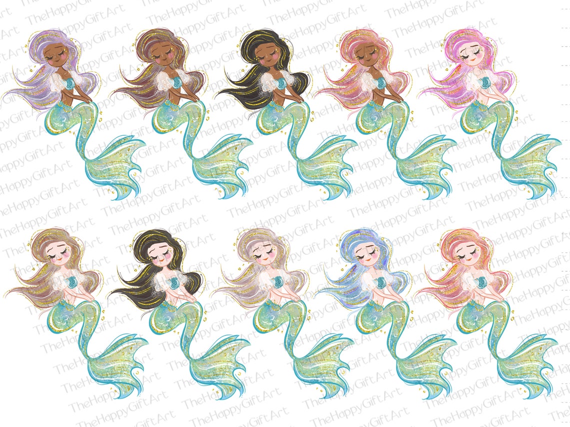 Mermaid Clipartwatercolor Mermaidmom Mermaidmother's - Etsy