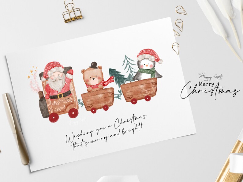 Christmas Watercolor Clipart Santa Claus Clipart Christmas - Etsy